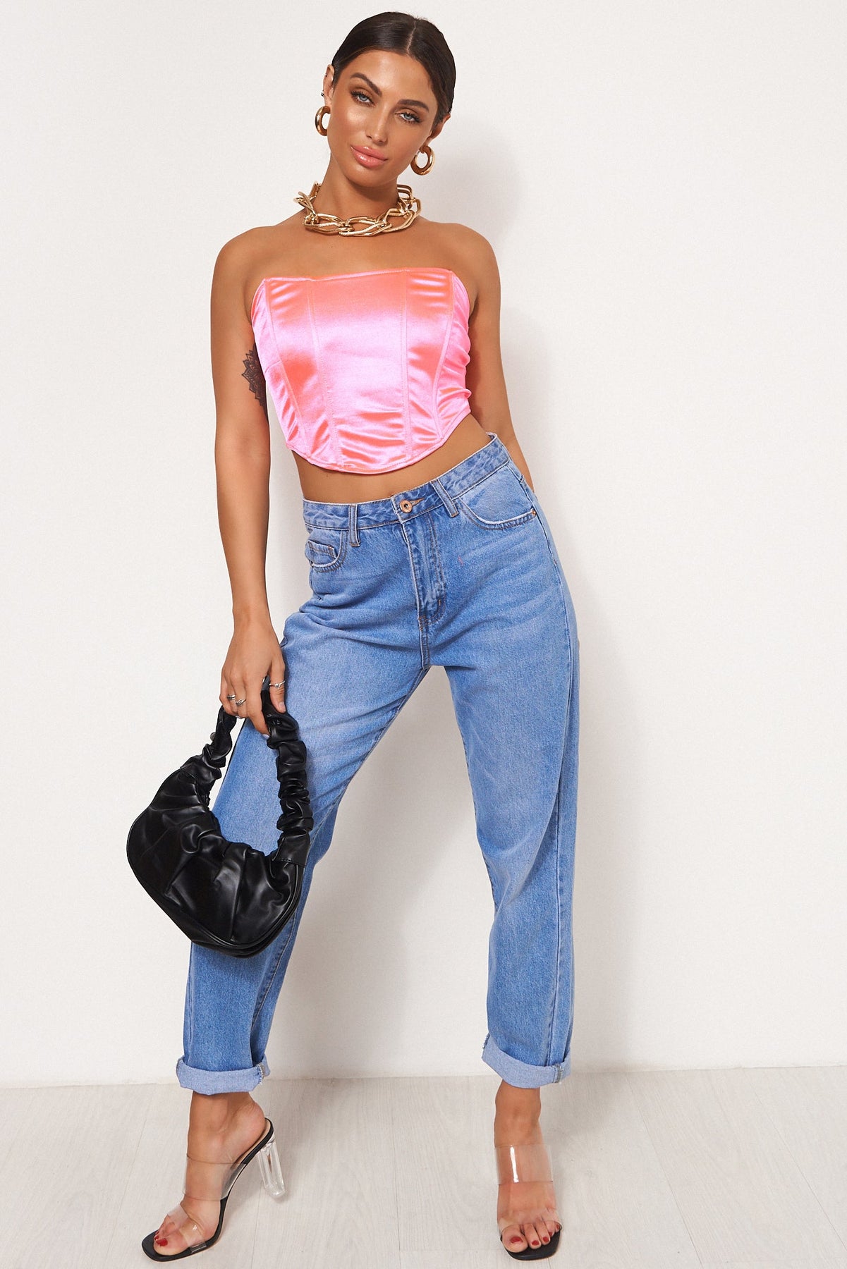 Neon Pink Satin Corset Top – The Fashion Bible