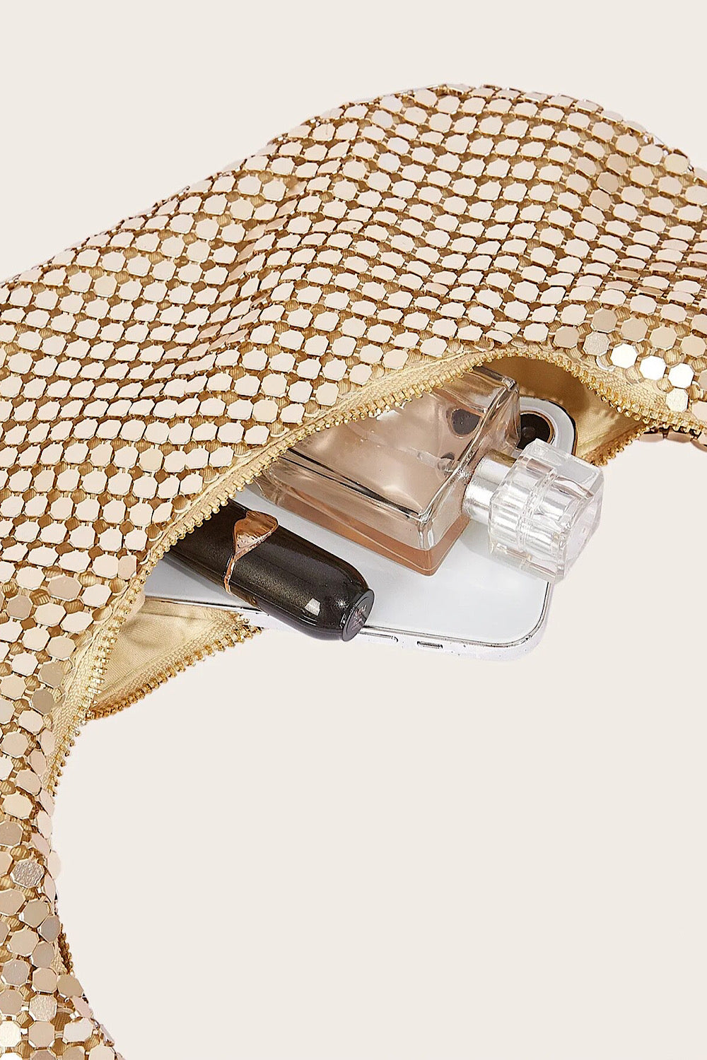 Polly Gold Chain Mail Bag – The Fashion Bible